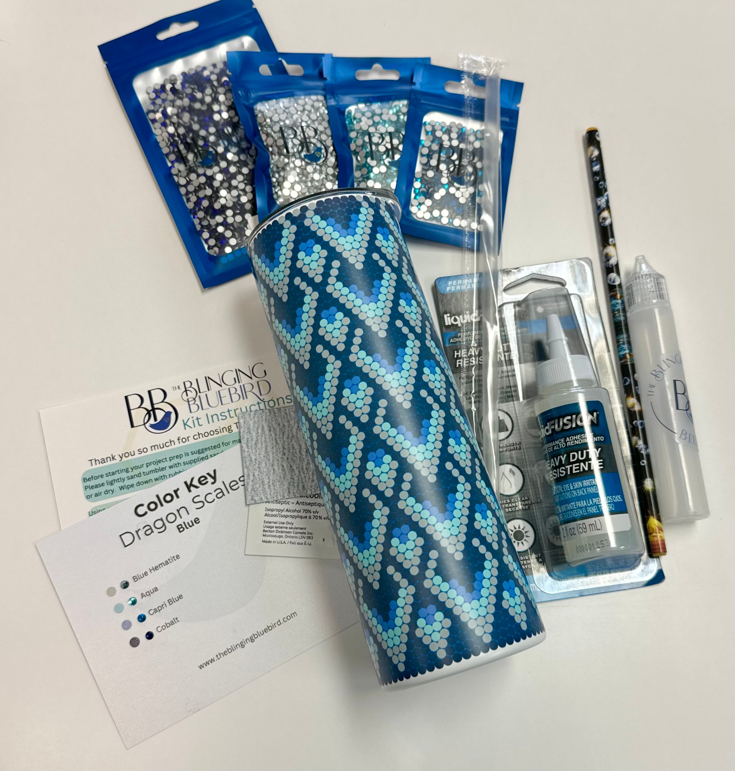 BLUE Dragon Scales Sublimated Kit – The Blinging Bluebird