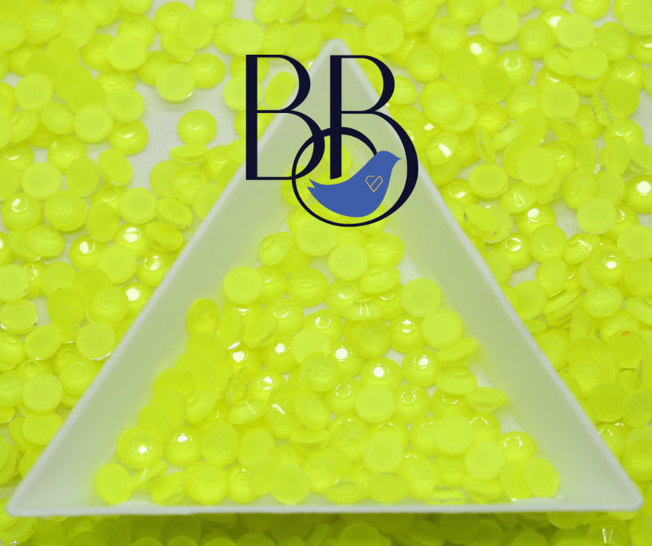 Neon Lemon Rhinestones – The Blinging Bluebird