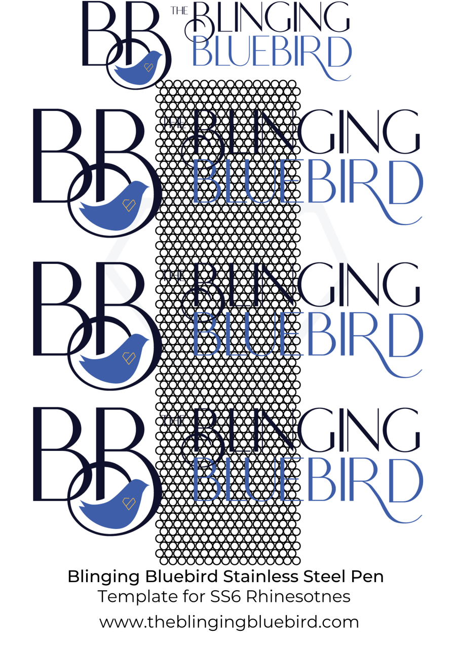 SS6 - Blinging Bluebird Steel Pen Honeycomb Pattern Template – The ...