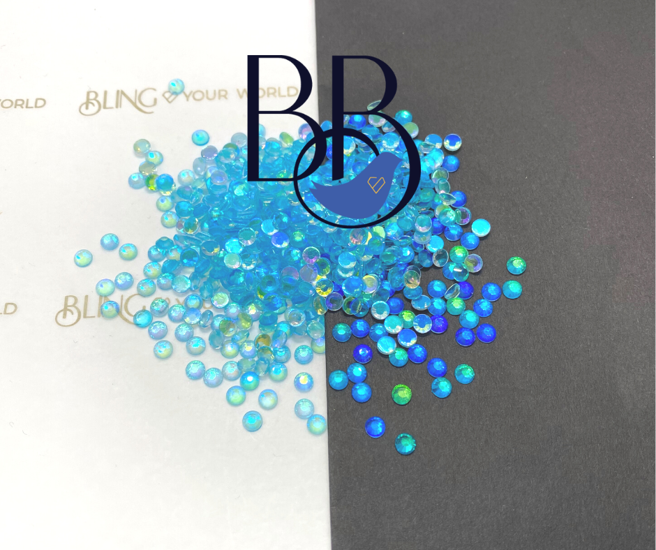 Aurora Aqua Rhinestones – The Blinging Bluebird