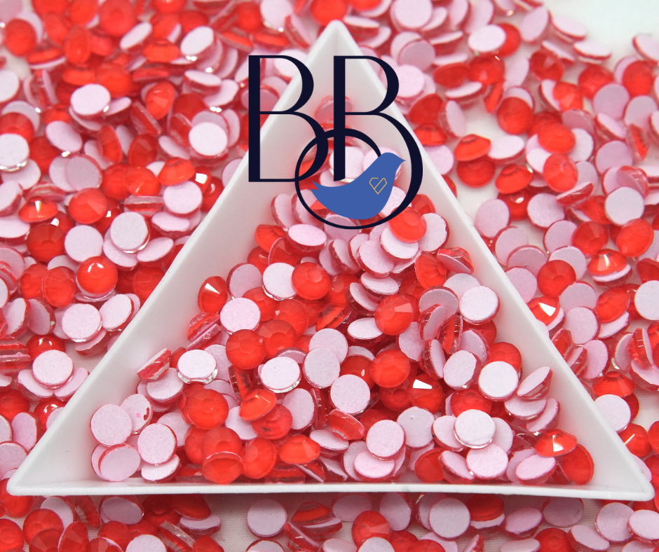 Neon Red Rhinestones – The Blinging Bluebird