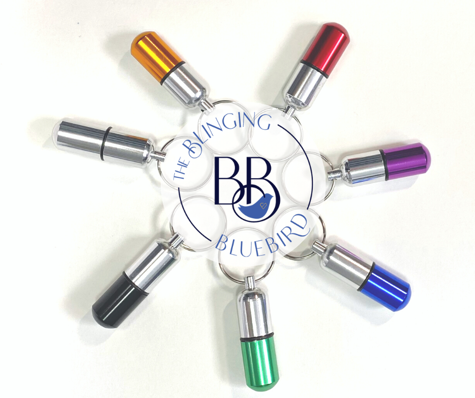 Mini Pill Keychain Blank – The Blinging Bluebird